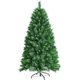 Costway 150cm Künstlicher Weihnachtsbaum, Tannenbaum mit Metallständer
