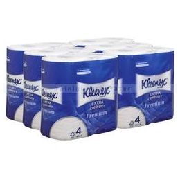 Kimberly-Clark Toilettenpapier Kimberly Clark KLEENEX Premium Toilet Tissue 24 Rollen 4 Lagig, 6 Beutel x 4 Kleinrollen x 160 Blätter