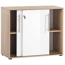 MÖBELPARTNER MÖBELPARTNER Schiebetürenschrank Antero, 701868 weiß, eiche 2 Fachböden 100,1 x 41,0 x 83,6 cm