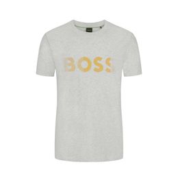 BOSS Green T-Shirt mit gummiertem Label-Print