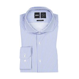 BOSS Hemd mit Fineliner-Muster in Performance Stretch, Regular Fit