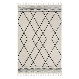 MyFlair Teppich Moroccan Comfort, 200 cm x 290 cm, Farbe weiß, rechteckig, Florhöhe 19mm