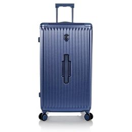 Heys Hartschalen-Trolley Luxe L, 76 cm, 4 Rollen, Hartschalen-Koffer Koffer groß TSA Schloss Volumenerweiterung, blau