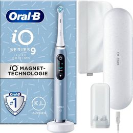 Oral-B Elektrische Zahnbürste iO 9 Luxe Edition, Aufsteckbürsten: 1 St., mit Magnet-Technologie, 7 Putzmodi, Farbdisplay & Lade-Reiseetui, blau