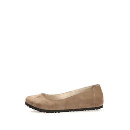 Comfortfusse Leder-Ballerinas in Sand - 36