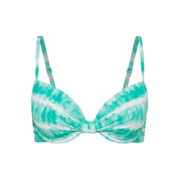s.Oliver Bikinitop Damen Gr&ouml;&szlig;e 75 gr&uuml;n / wei&szlig;