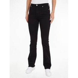 Tommy Hilfiger Bootcut-Jeans mit Bügelfalten, schwarz
