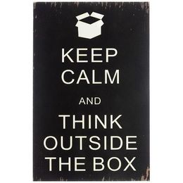 MyFlair Holzschild "Think outside the box"