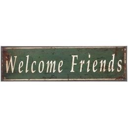 MyFlair Metallschild "Welcome friends"