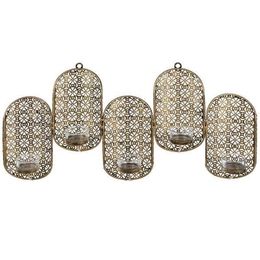 MyFlair metal wall sconce with 5pcs glass