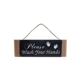 MyFlair Holzschild "Wash your hands"