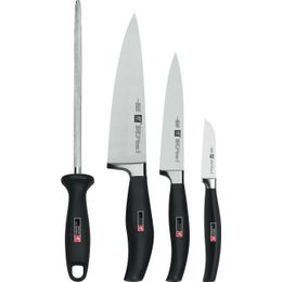 Zwilling Messer-Set, Wetzstahl, 4-teilig, schwarz