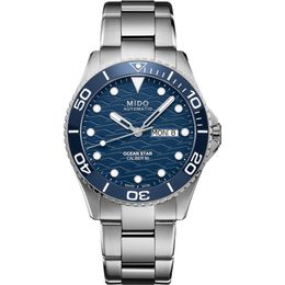 Mido® Herren Armbanduhr, blau, 42.5