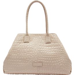 Liebeskind Berlin LIEBESKIND Shopper, Leder, Krokodiloptik, für Damen, beige