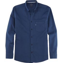 OLYMP Freizeithemd, Regular-Fit, 1/1 Arm, Button-Down-Kragen, für Herren, blau, XL
