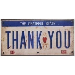 MyFlair Metallschild "Grateful State"
