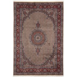 Nain Trading Orientteppich Moud 199x299 Handgeknüpfter Orientteppich / Perserteppich, rechteckig, Höhe: 12 mm, braun|grau
