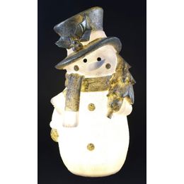 I.GE.A. Dekofigur Schneemann (1 St), Weihnachtsdeko aus Polyresin, Höhe ca. 36 cm, weiß