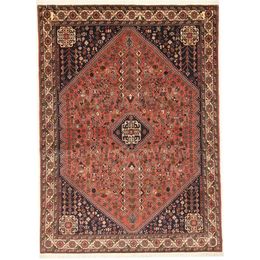 Nain Trading Orientteppich Abadeh 146x204 Handgeknüpfter Orientteppich / Perserteppich, rechteckig, Höhe: 8 mm, braun|rot
