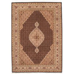 Nain Trading Orientteppich Täbriz Mahi 173x243 Handgeknüpfter Orientteppich, rechteckig, Höhe: 12 mm, braun|rot