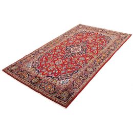 Nain Trading Orientteppich Keshan 141x238 Handgeknüpfter Orientteppich / Perserteppich, rechteckig, Höhe: 12 mm, rot