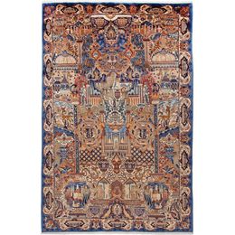 Nain Trading Orientteppich Kaschmar 195x299 Handgeknüpfter Orientteppich / Perserteppich, rechteckig, Höhe: 12 mm, braun