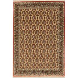 Nain Trading Orientteppich Ghom 140x205 Handgeknüpfter Orientteppich / Perserteppich, rechteckig, Höhe: 10 mm, braun