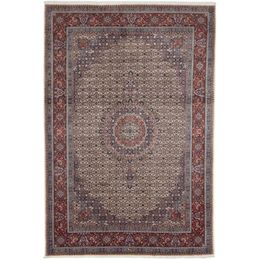 Nain Trading Orientteppich Moud 199x296 Handgeknüpfter Orientteppich / Perserteppich, rechteckig, Höhe: 12 mm, grau