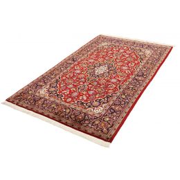 Nain Trading Orientteppich Keshan 138x221 Handgeknüpfter Orientteppich / Perserteppich, rechteckig, Höhe: 12 mm, rot