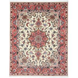 Nain Trading Orientteppich Täbriz 50Raj 151x196 Handgeknüpfter Orientteppich / Perserteppich, rechteckig, Höhe: 7 mm, beige|rot