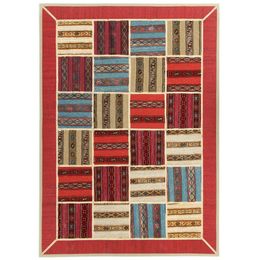 Nain Trading Orientteppich Nimbaft 147x208 Handgeknüpfter Orientteppich / Perserteppich, rechteckig, Höhe: 8 mm, rot