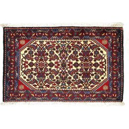 Nain Trading Orientteppich Rudbar 65x109 Handgeknüpfter Orientteppich / Perserteppich, rechteckig, Höhe: 12 mm, braun|rot