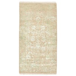 Nain Trading Designteppich Sadraa 72x138 Handgeknüpfter Moderner Orientteppich / Designteppich, rechteckig, Höhe: 12 mm, beige