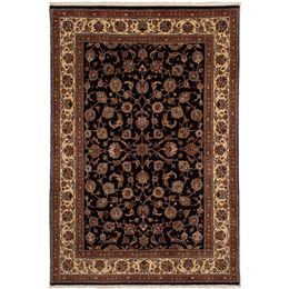 Nain Trading Orientteppich Mashhad 196x285 Handgeknüpfter Orientteppich / Perserteppich, rechteckig, Höhe: 12 mm, braun|schwarz