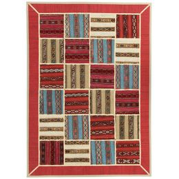 Nain Trading Orientteppich Nimbaft 148x208 Handgeknüpfter Orientteppich / Perserteppich, rechteckig, Höhe: 8 mm, rot