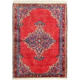 Nain Trading Orientteppich Rudbar 107x151 Handgeknüpfter Orientteppich / Perserteppich, rechteckig, Höhe: 12 mm, rot