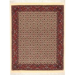 Nain Trading Orientteppich Bidjar Aroosbaft 84x107 Handgeknüpfter Orientteppich / Perserteppich, rechteckig, Höhe: 15 mm, braun|rot
