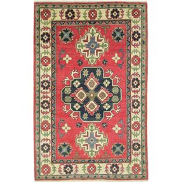 Nain Trading Orientteppich Kazak 119x188 Handgeknüpfter Orientteppich, rechteckig, Höhe: 5 mm, rot
