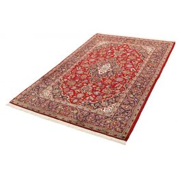 Nain Trading Orientteppich Keshan 144x219 Handgeknüpfter Orientteppich / Perserteppich, rechteckig, Höhe: 12 mm, rot