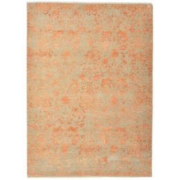 Nain Trading Designteppich Sadraa 154x214 Handgeknüpfter Moderner Orientteppich / Designteppich, rechteckig, Höhe: 12 mm, beige|rot