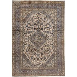 Nain Trading Orientteppich Keshan 236x340 Handgeknüpfter Orientteppich / Perserteppich, rechteckig, Höhe: 12 mm, grau