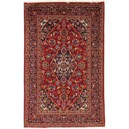Nain Trading Orientteppich Keshan 144x230 Handgeknüpfter Orientteppich / Perserteppich, rechteckig, Höhe: 12 mm, rot