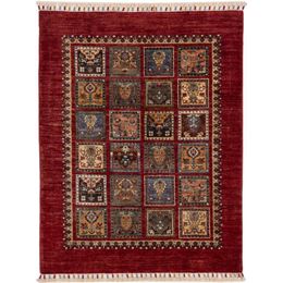 Nain Trading Orientteppich Arijana Bakhtiari 86x114 Handgeknüpfter Orientteppich, rechteckig, Höhe: 5 mm, braun|rot