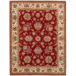 Nain Trading Orientteppich Ziegler Farahan 154x201 Handgeknüpfter Orientteppich, rechteckig, Höhe: 6 mm, rot