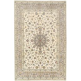 Nain Trading Orientteppich Keshan 203x307 Handgeknüpfter Orientteppich / Perserteppich, rechteckig, Höhe: 12 mm, beige