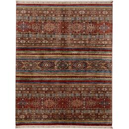 Nain Trading Orientteppich Arijana Shaal 152x193 Handgeknüpfter Orientteppich, rechteckig, Höhe: 5 mm, braun|rot
