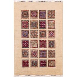 Nain Trading Orientteppich Arijana Bakhtiari 103x154 Handgeknüpfter Orientteppich, rechteckig, Höhe: 5 mm, beige