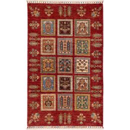 Nain Trading Orientteppich Arijana Bakhtiari 93x150 Handgeknüpfter Orientteppich, rechteckig, Höhe: 5 mm, rot