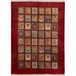 Nain Trading Orientteppich Arijana Bakhtiari 154x206 Handgeknüpfter Orientteppich, rechteckig, Höhe: 5 mm, braun|rot