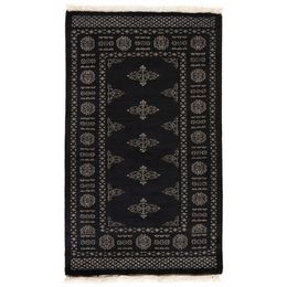 Nain Trading Orientteppich Pakistan Buchara 3ply 76x129 Handgeknüpfter Orientteppich, rechteckig, Höhe: 8 mm, schwarz